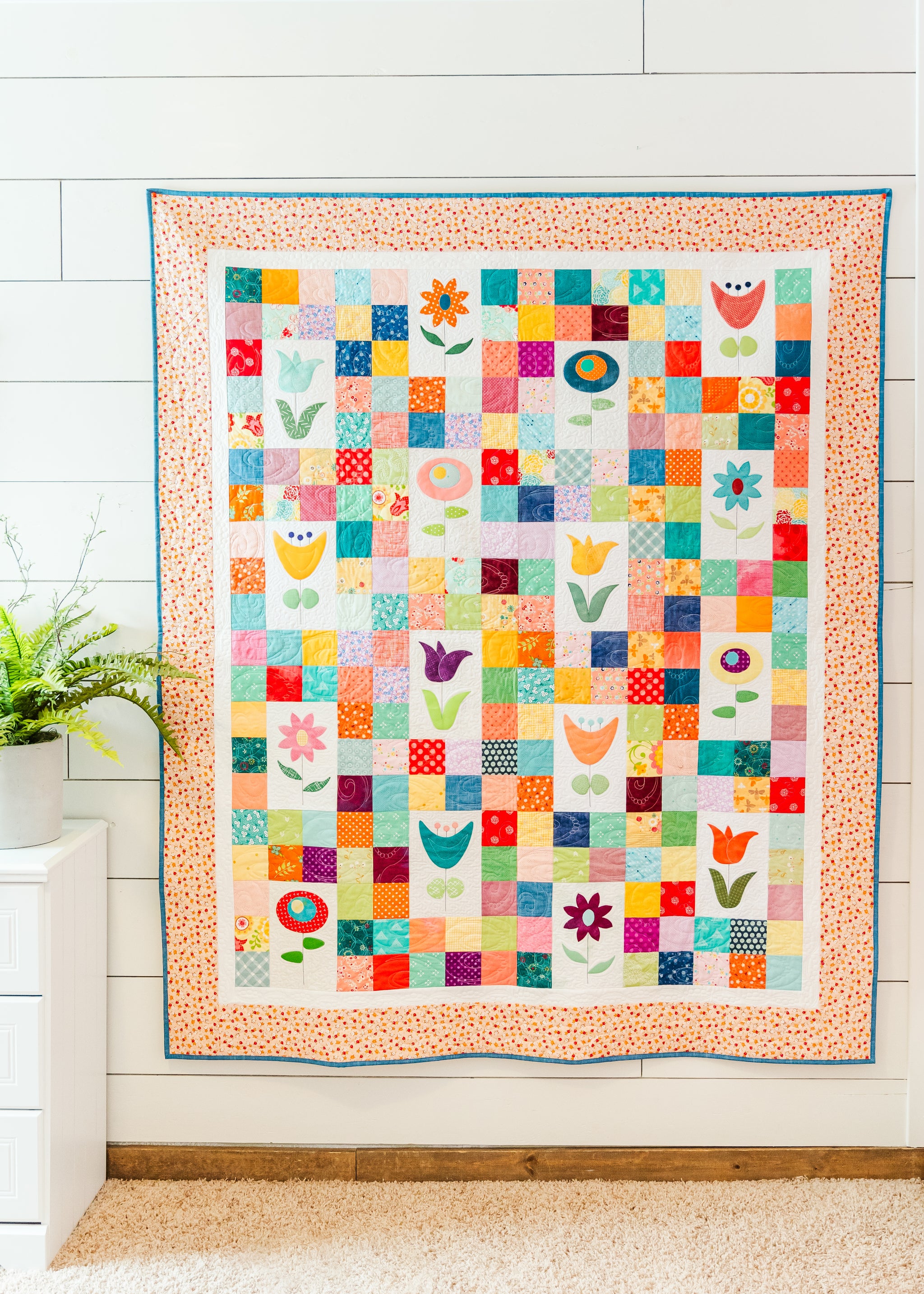 Retro Meadow Quilt Pattern PDF – stringtownlanequilts